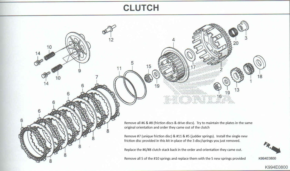 Honda CRF250F Heavy Duty Clutch Kit – HyperLite Moto